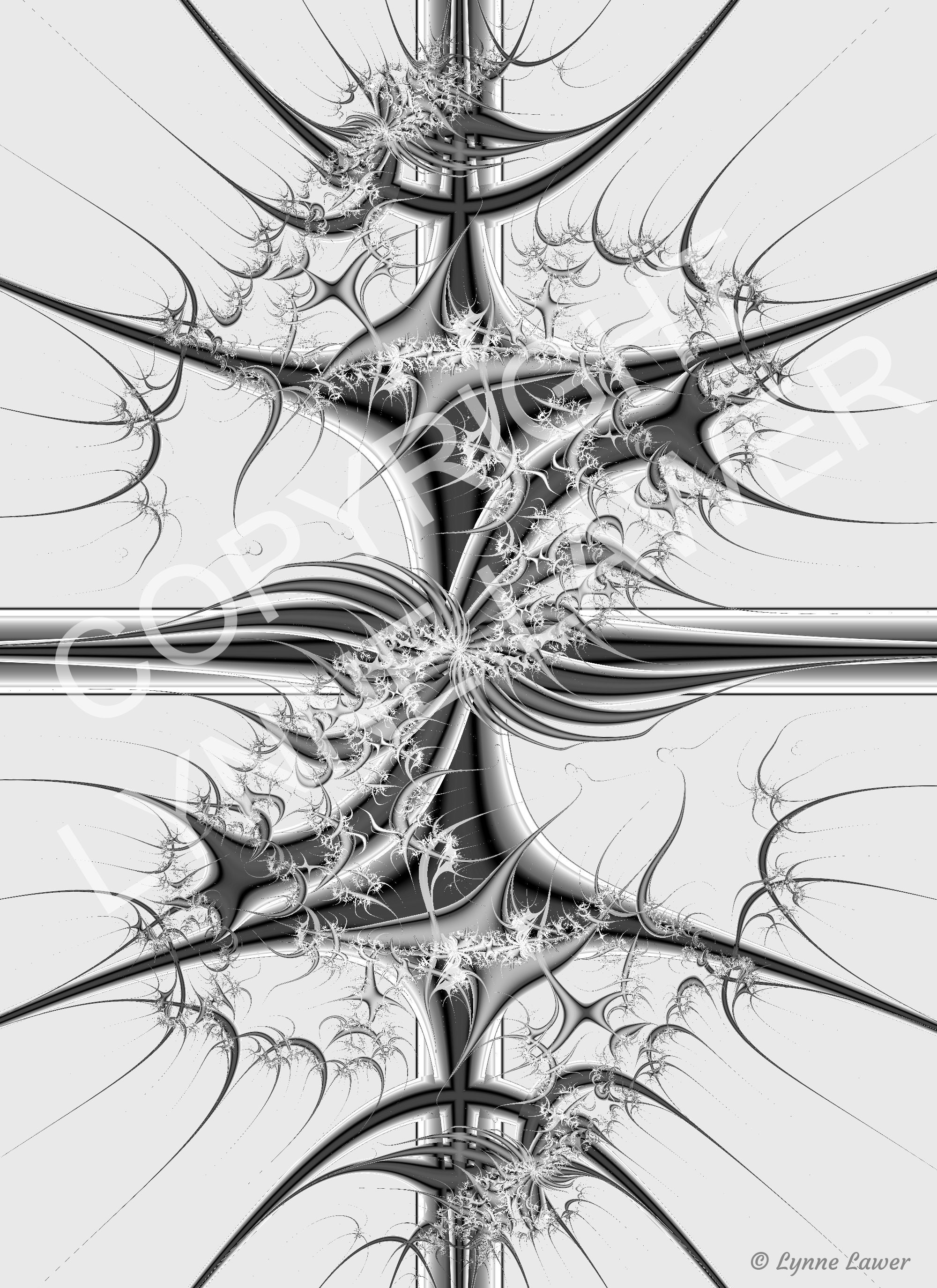 Decadence Tree Printable Greyscale Fractals | 5 Different Fractals ...