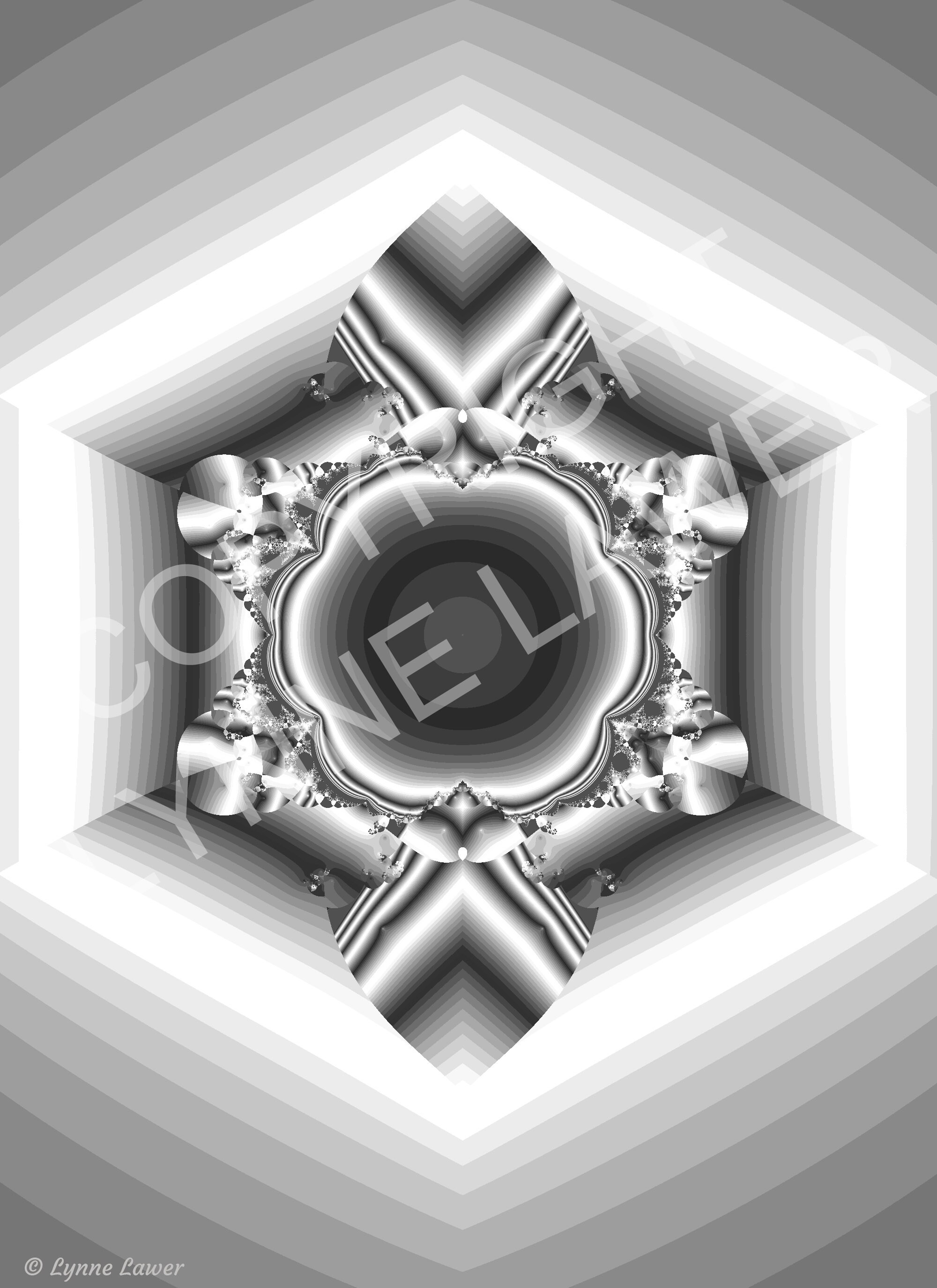 Rollercoaster Printable Greyscale Fractals | 5 Different Fractals ...