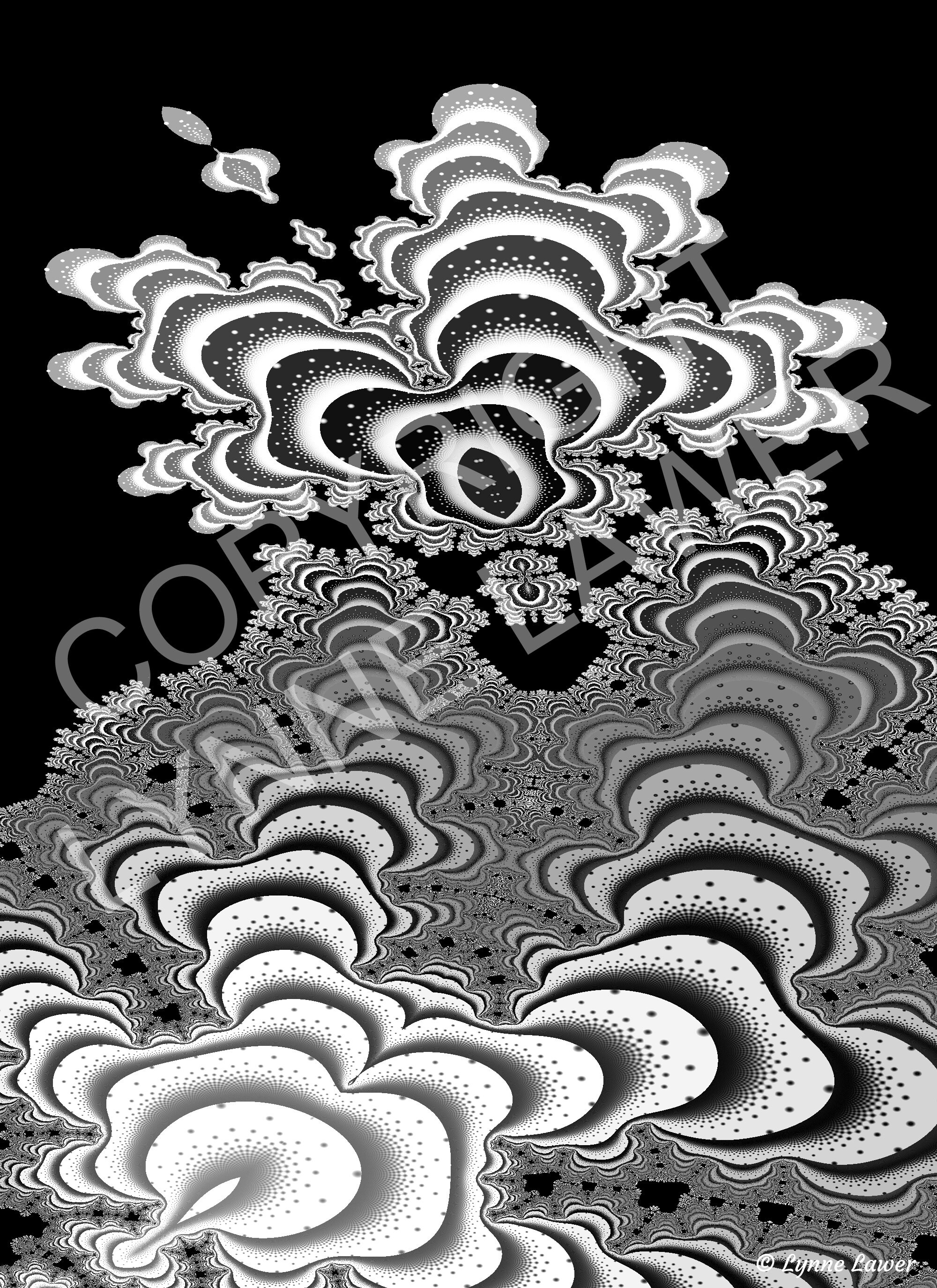 Rollercoaster Printable Greyscale Fractals | 5 Different Fractals ...