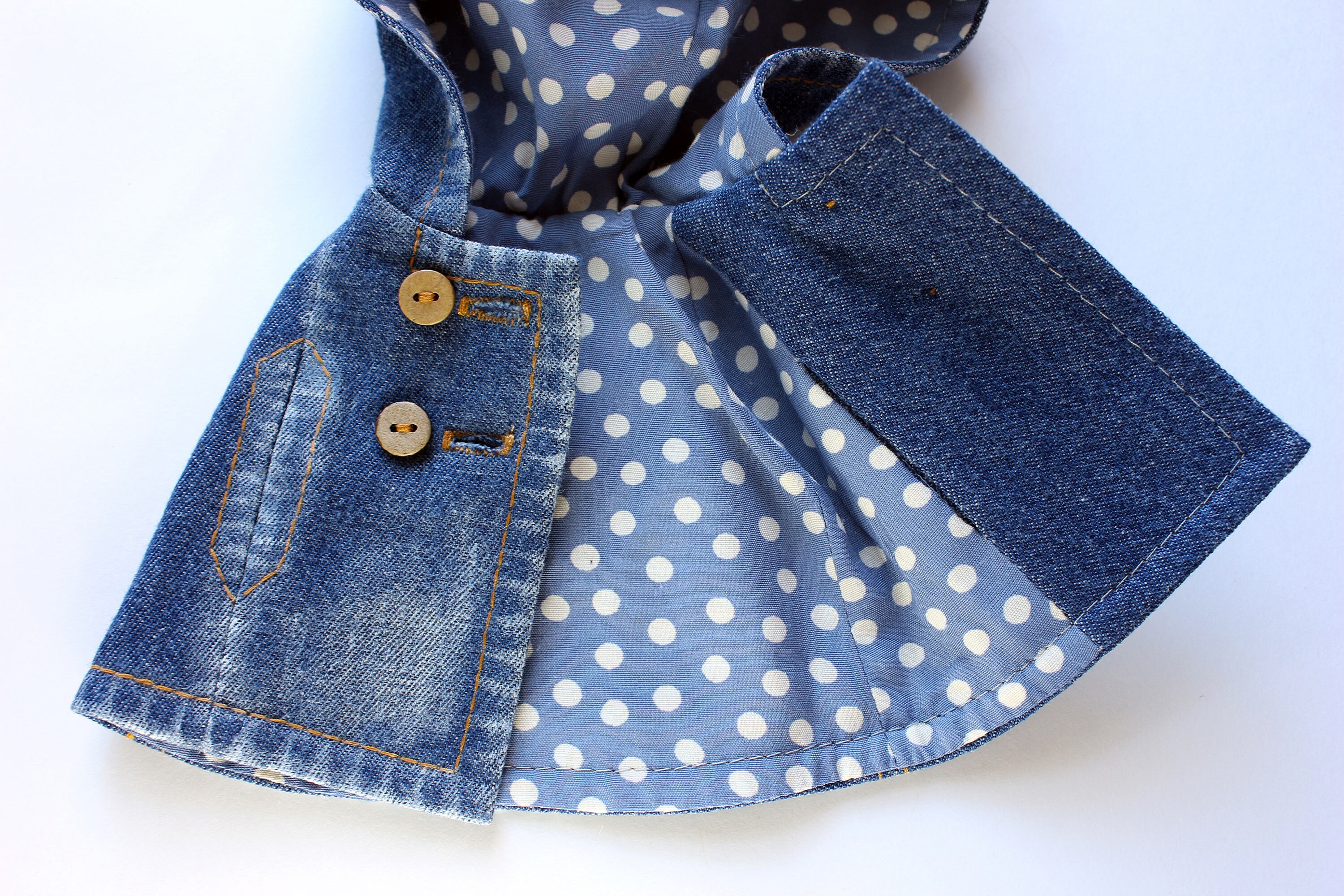 Blythe Denim Cape Blythe Denim Cloak Blythe Clothes | Etsy