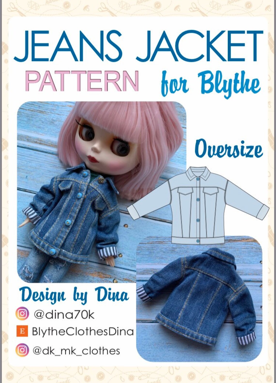 Blythe Jacket Patterns PDF Download Blythe Clothes Blythe - Etsy