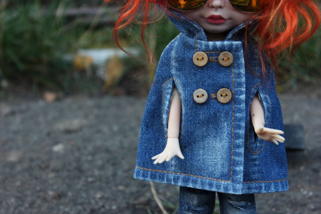 Blythe Denim Cape Blythe Denim Cloak Blythe Clothes - Etsy