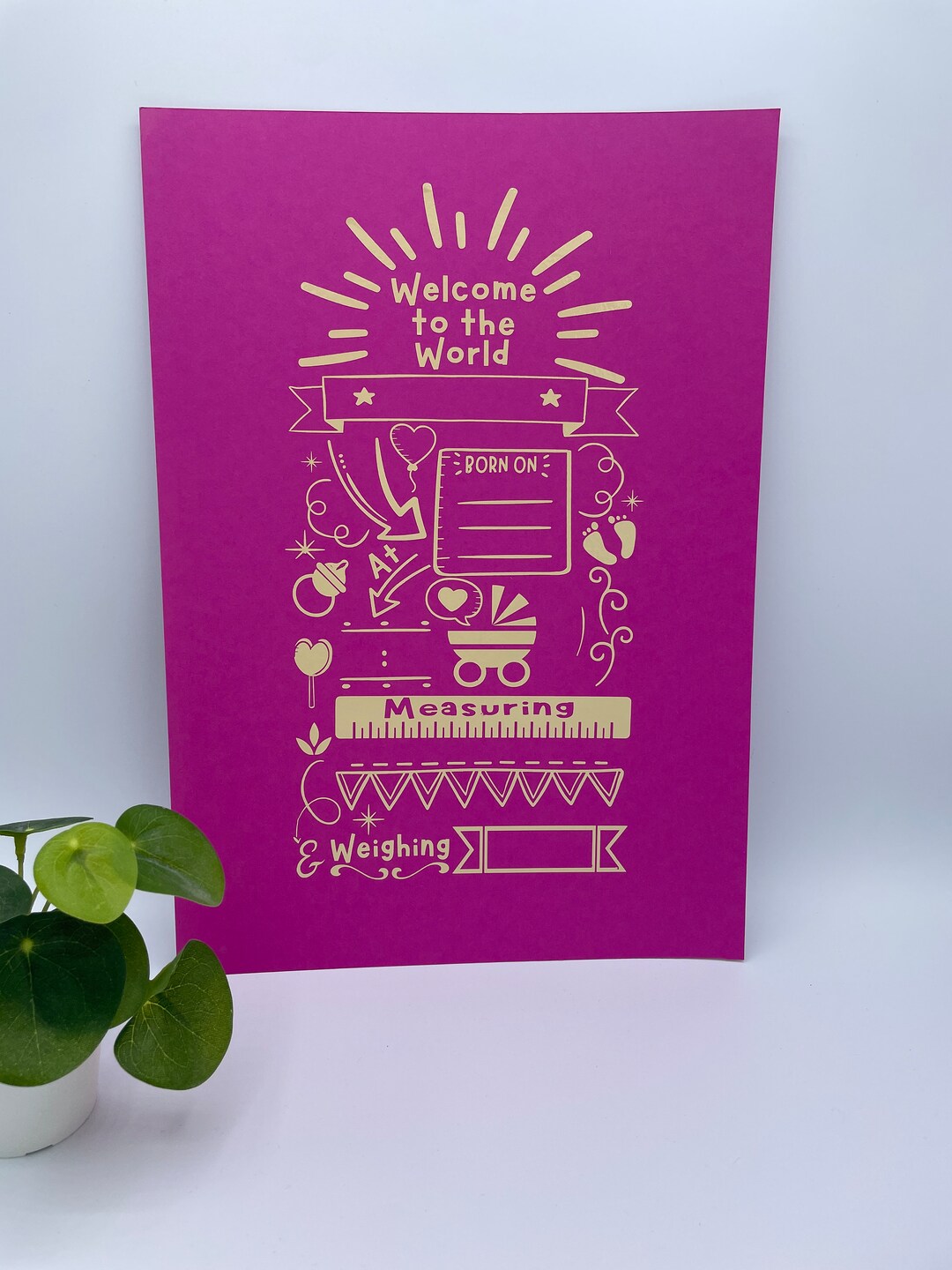 Birth Dates Card Birth Poster Birth Reminder - Etsy