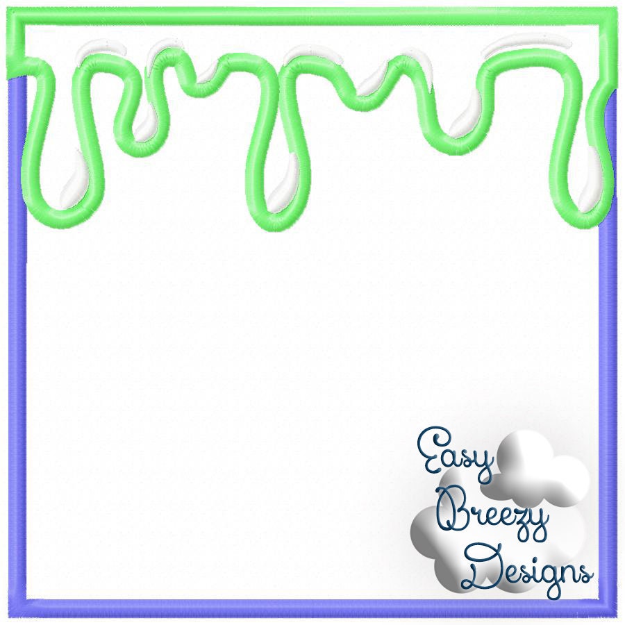 Slime Frame Set Applique Files Sample Fonts Are Not Included - Etsy