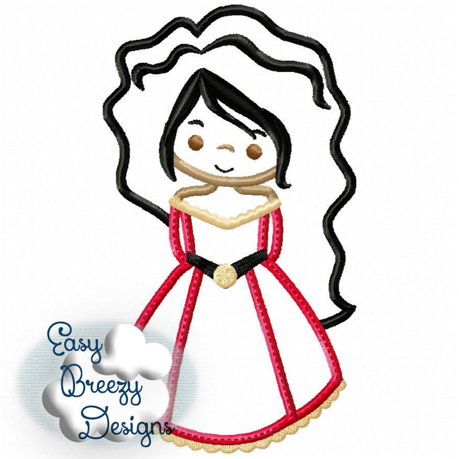 Princess 8 Applique Design Princess Life Fairy Tale Applique - Etsy
