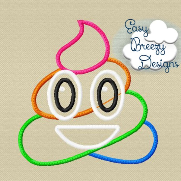 Rainbow Poop Emoji - Etsy