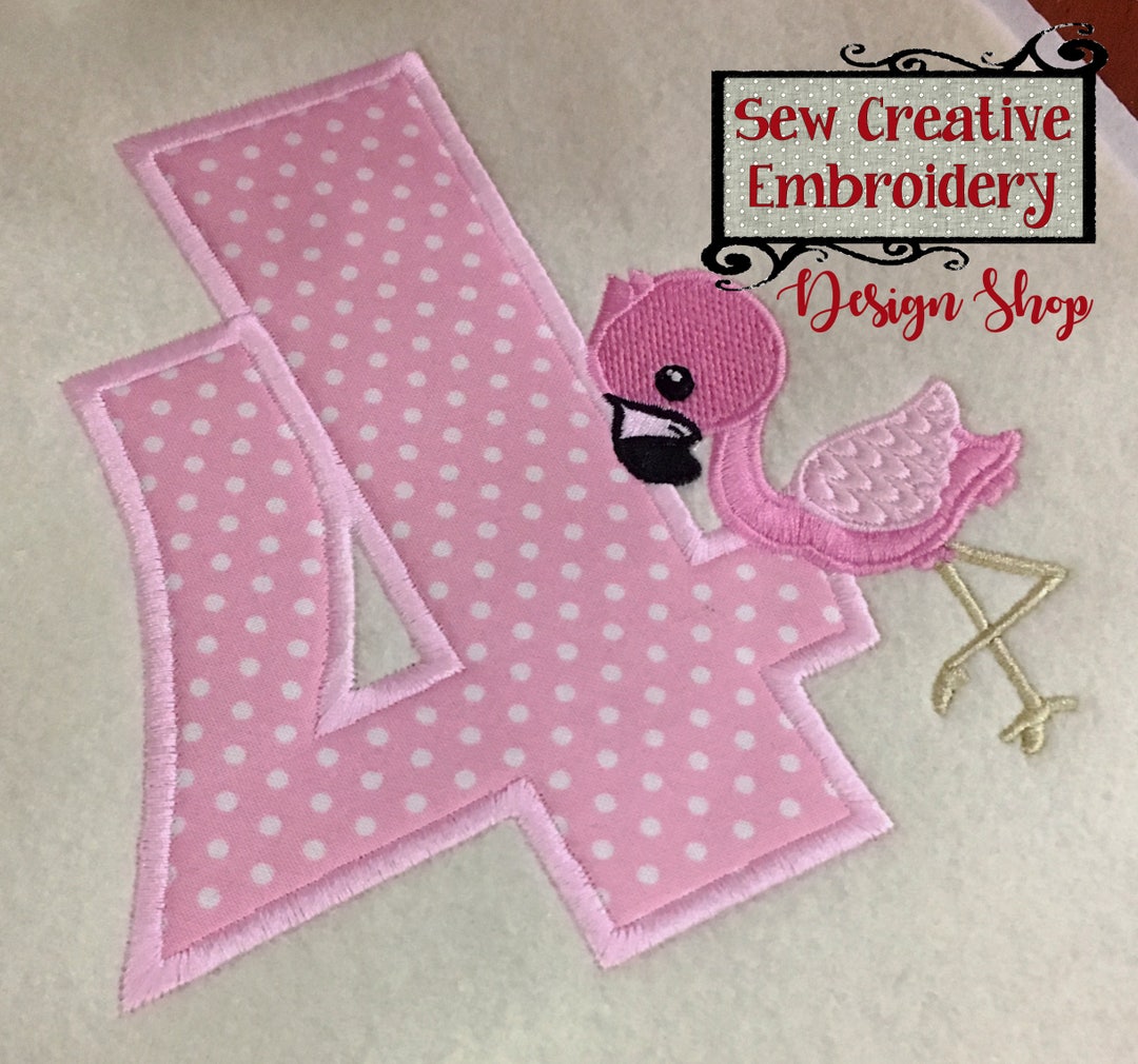 Poster Applique Number Set, Birthday Applique Design, Birthday Number ...