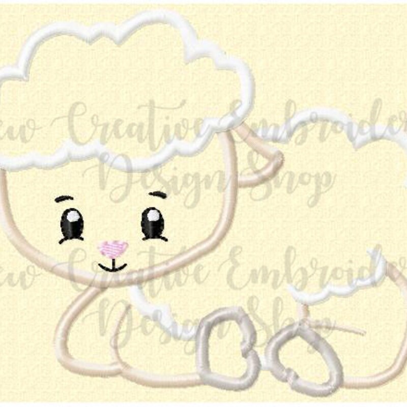 Baby Lamb Embroidery - Etsy