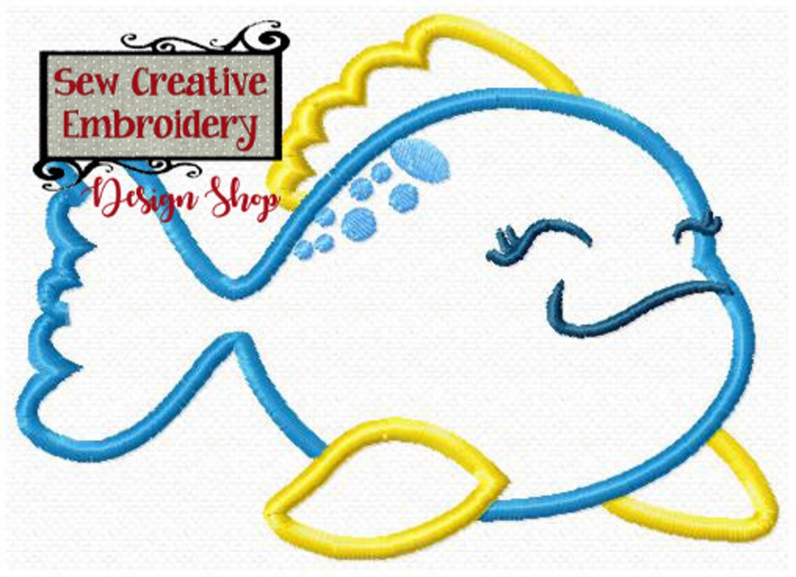 Fish Bowl Applique Design Set Fish Applique Design Fishbowl - Etsy