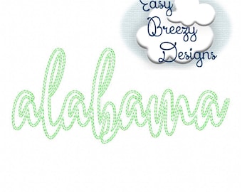 State of Alabama Applique Machine Embroidery Design 4 Sizes - Etsy