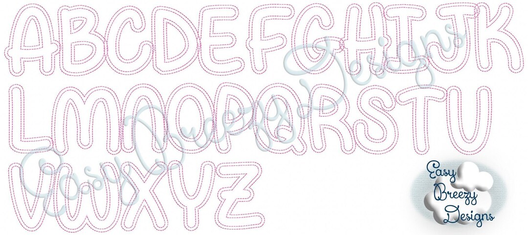 Beary Loved Raggy Alpha - Raggy Applique Alphabet, Letters Only - No ...