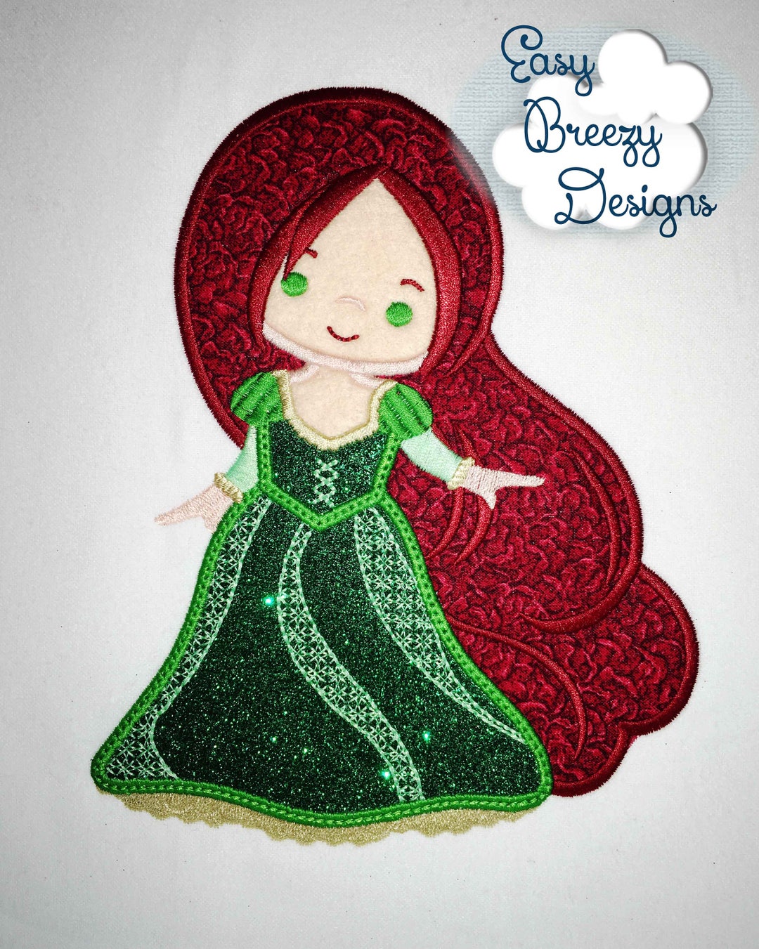 Princess 2 Applique Design, Long Hair Princess Life, Fairy Tale ...