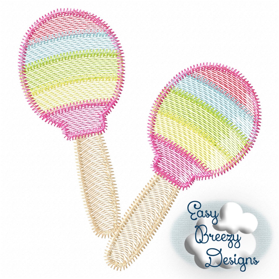 Maracas Sketch Embroidery Design, Spanish Music Embroidery, Latino ...