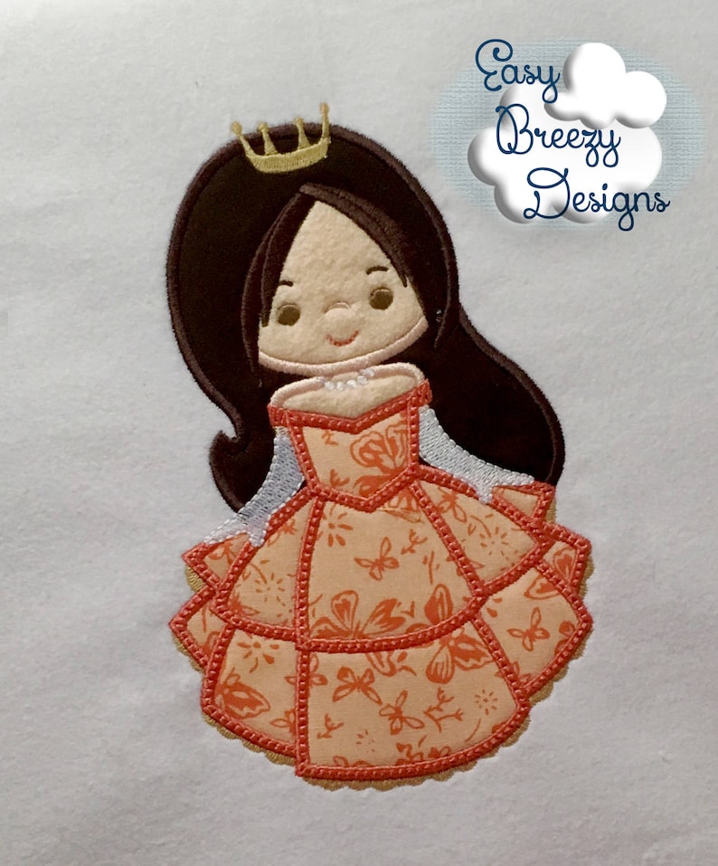 Set of 3 Princess Designs Princess Applique Design Princess - Etsy