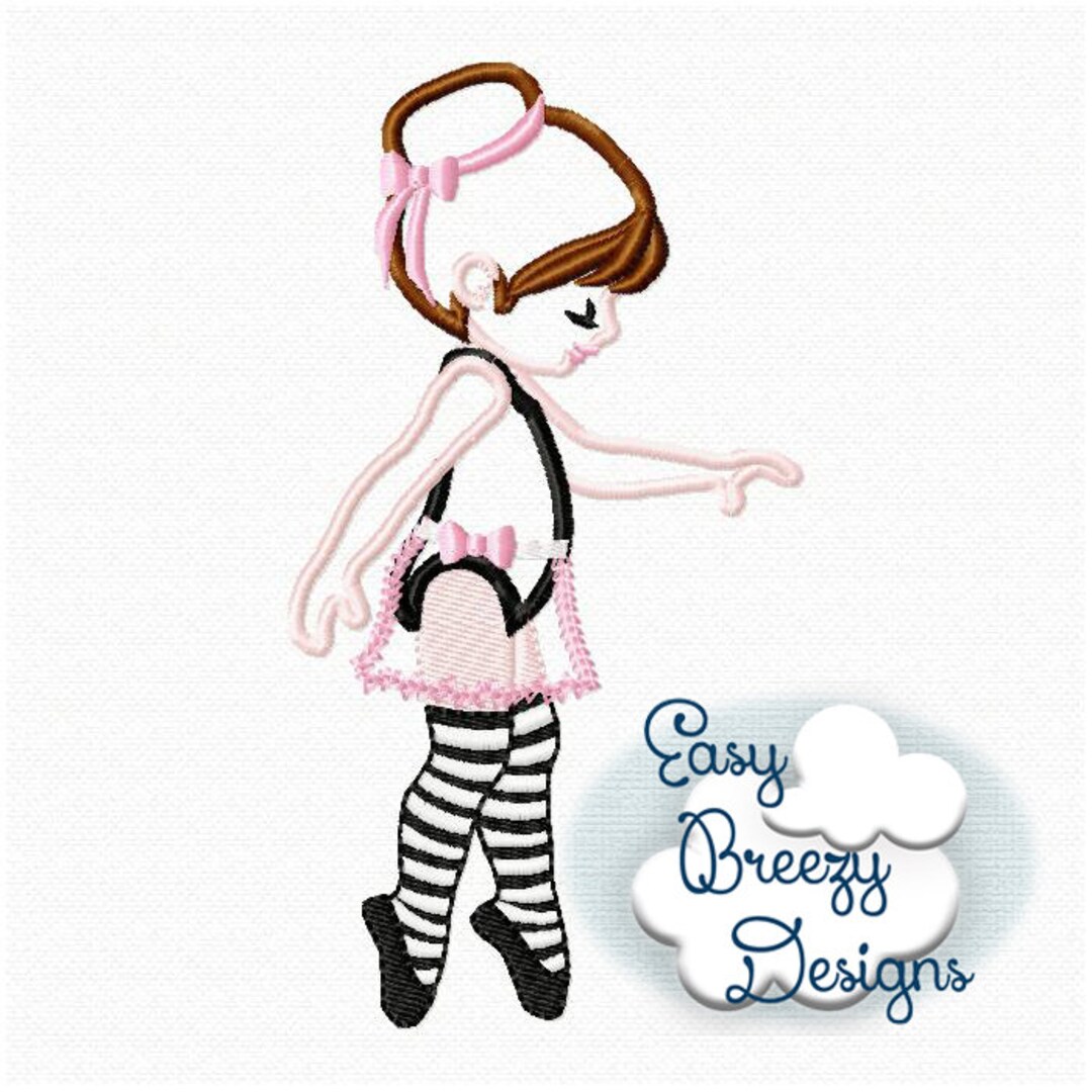 Ballerina Applique Design, Ballet Applique Design, Dancer Applique ...