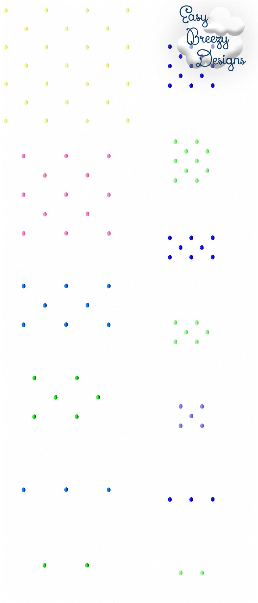 Dots Embroidery Design Add-on , Multi Dot Set Embroidery Design ...