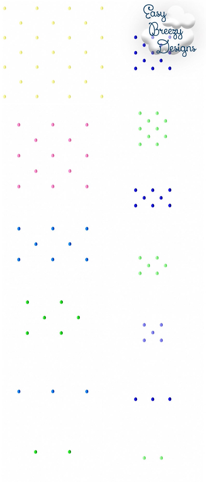 Dots Embroidery Design Add-on , Multi Dot Set Embroidery Design ...