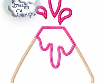 Volcano Applique Machine Embroidery Design - Etsy