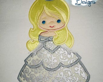 Princess 2 Applique Design, Long Hair Princess Life, Fairy Tale ...