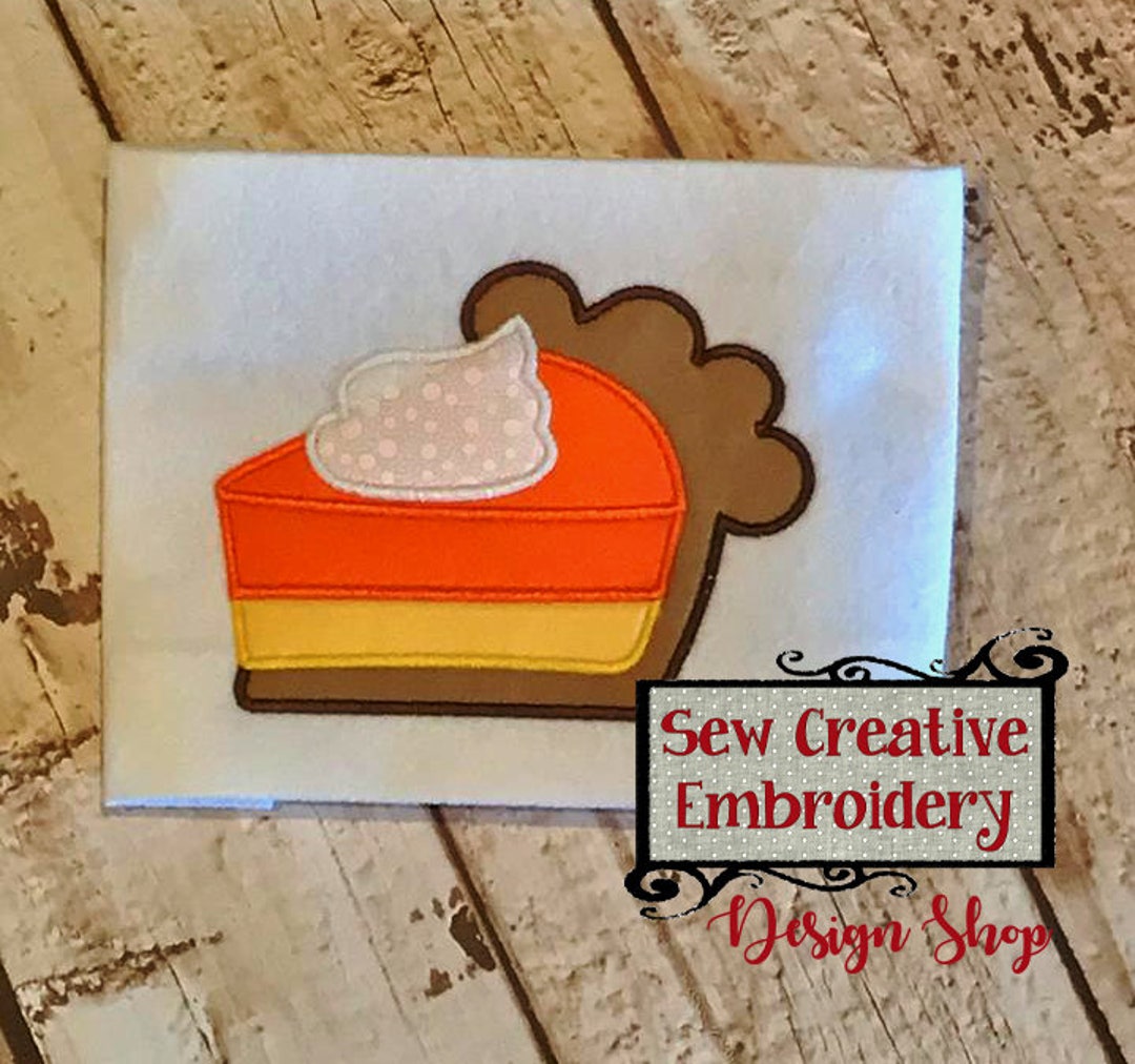 Two Layer Pie Slice, Pie Applique Design, Slice of Pie- Digital ...