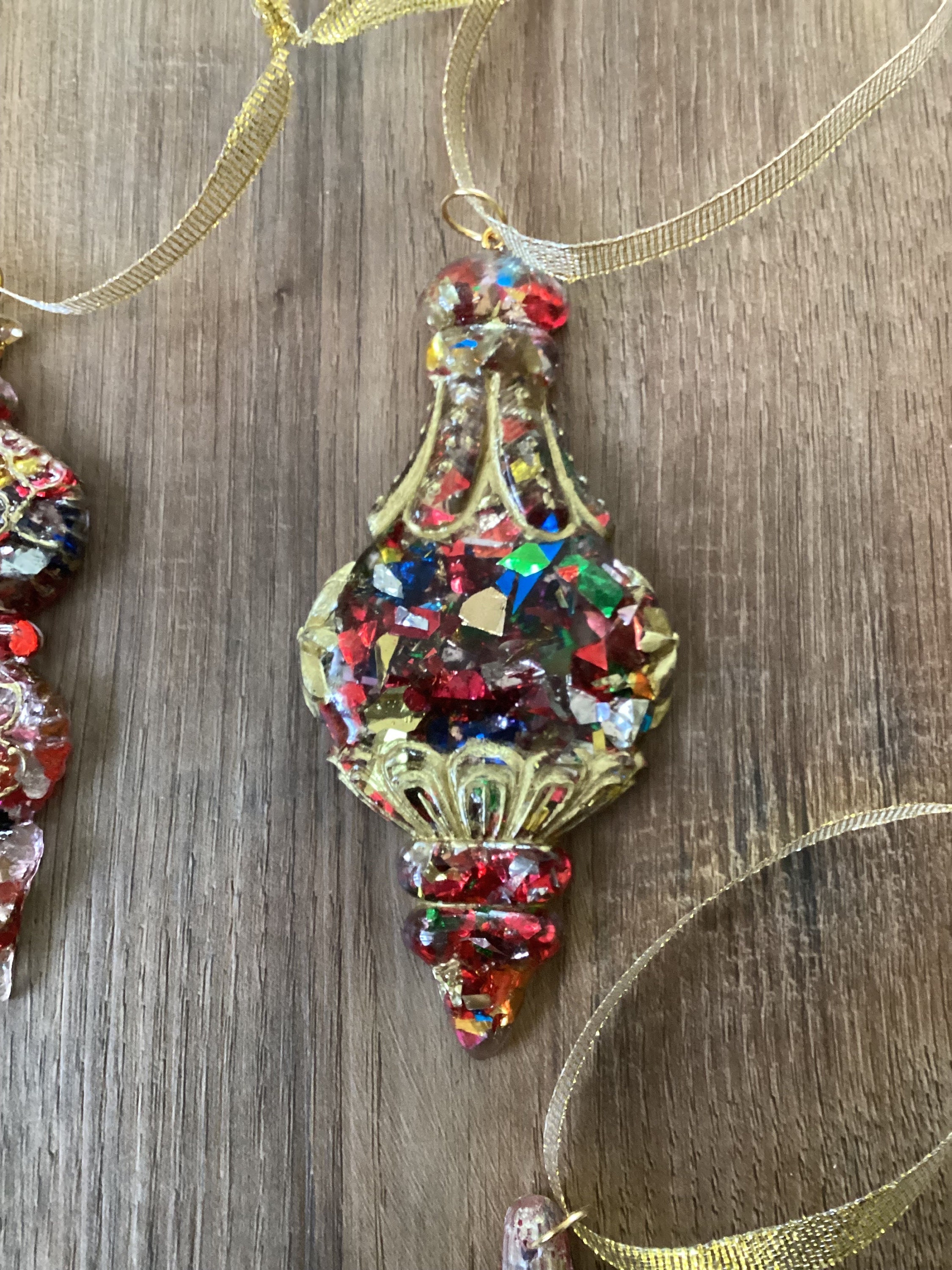 Handmade Victorian Style Christmas Tree Ornaments in Multi Colored ...