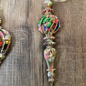 Handmade Victorian Style Christmas Tree Ornaments in Multi Colored ...