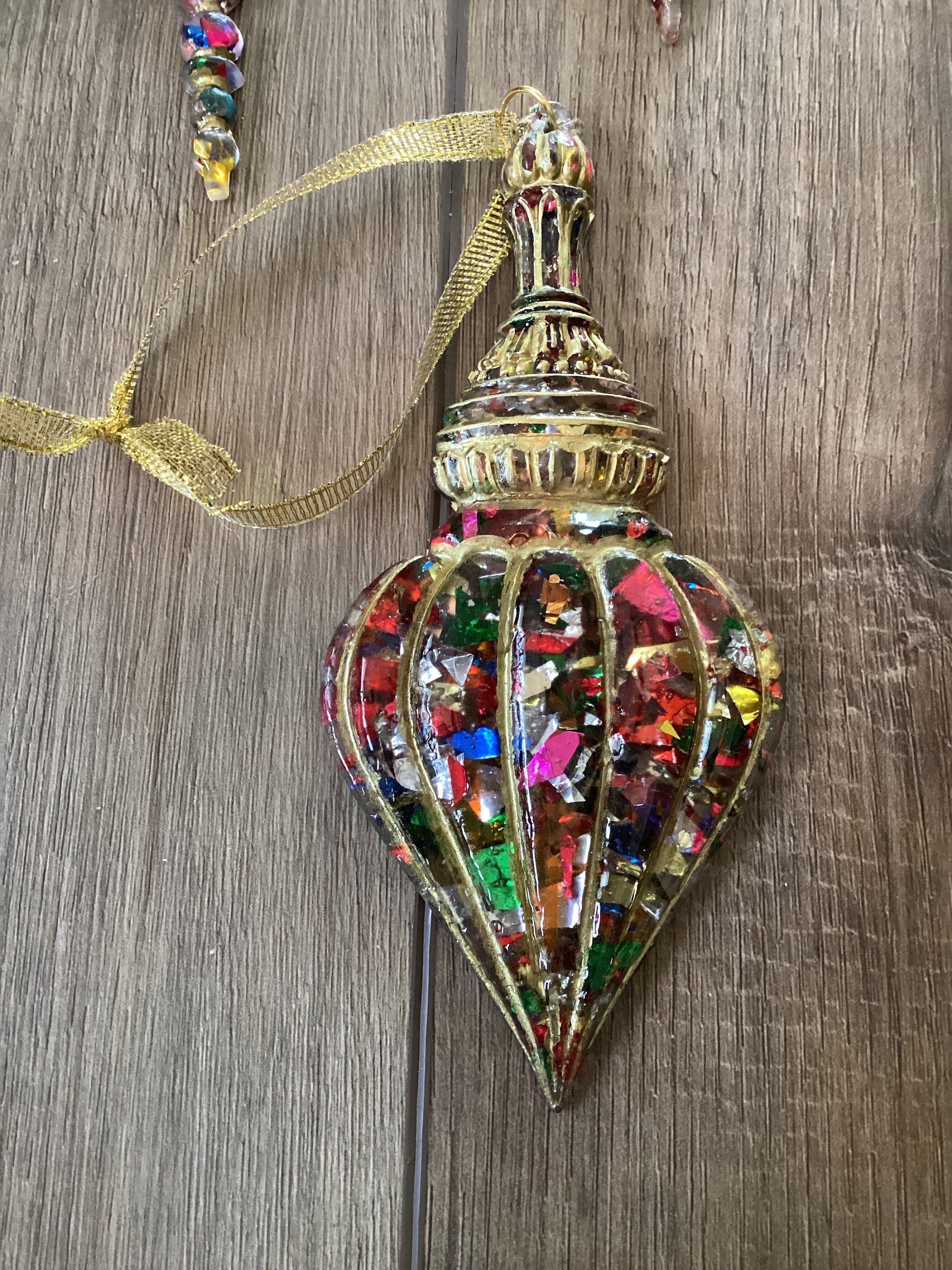 Handmade Victorian Style Christmas Tree Ornaments in Multi Colored ...