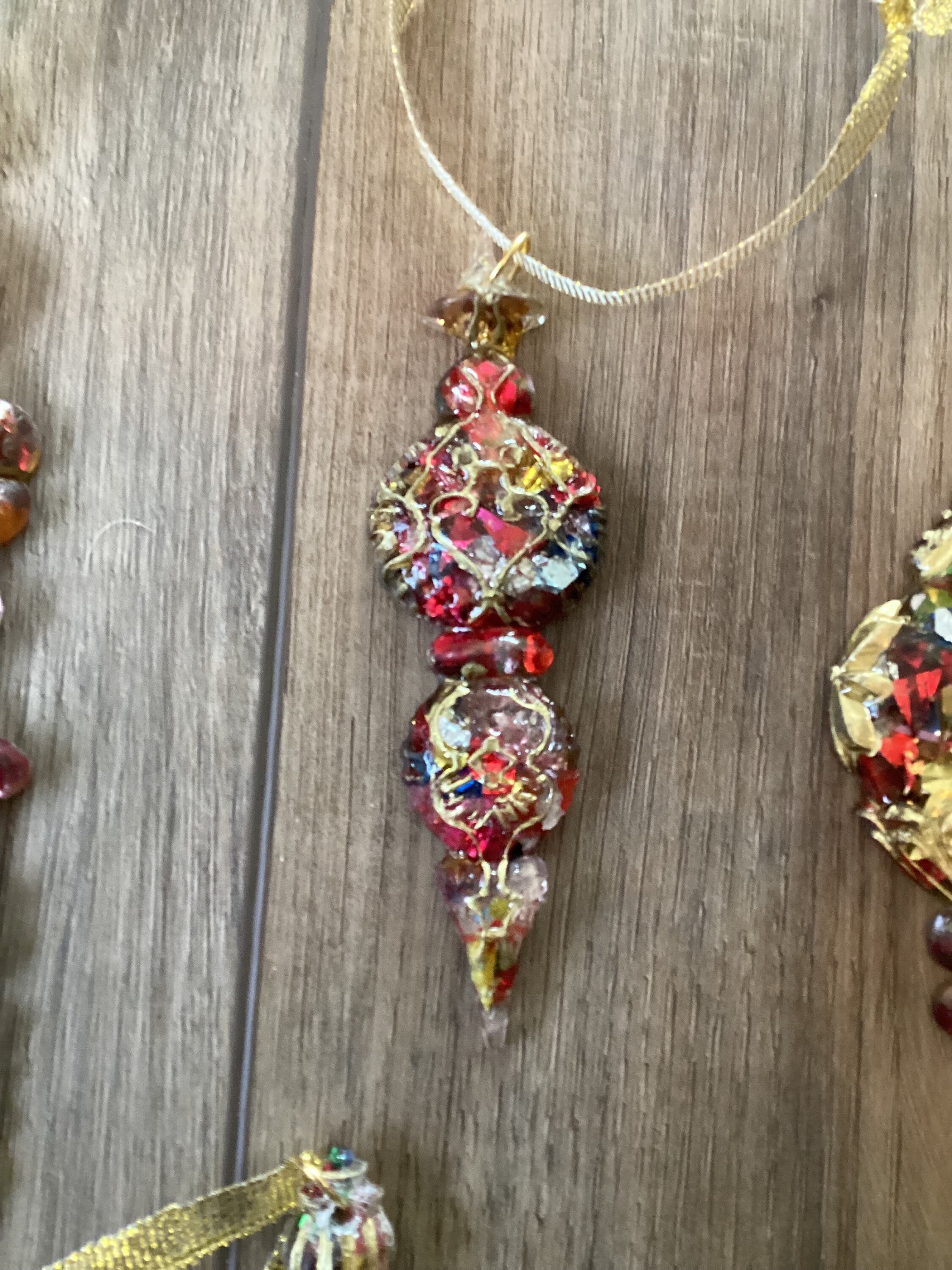 Handmade Victorian Style Christmas Tree Ornaments in Multi Colored ...