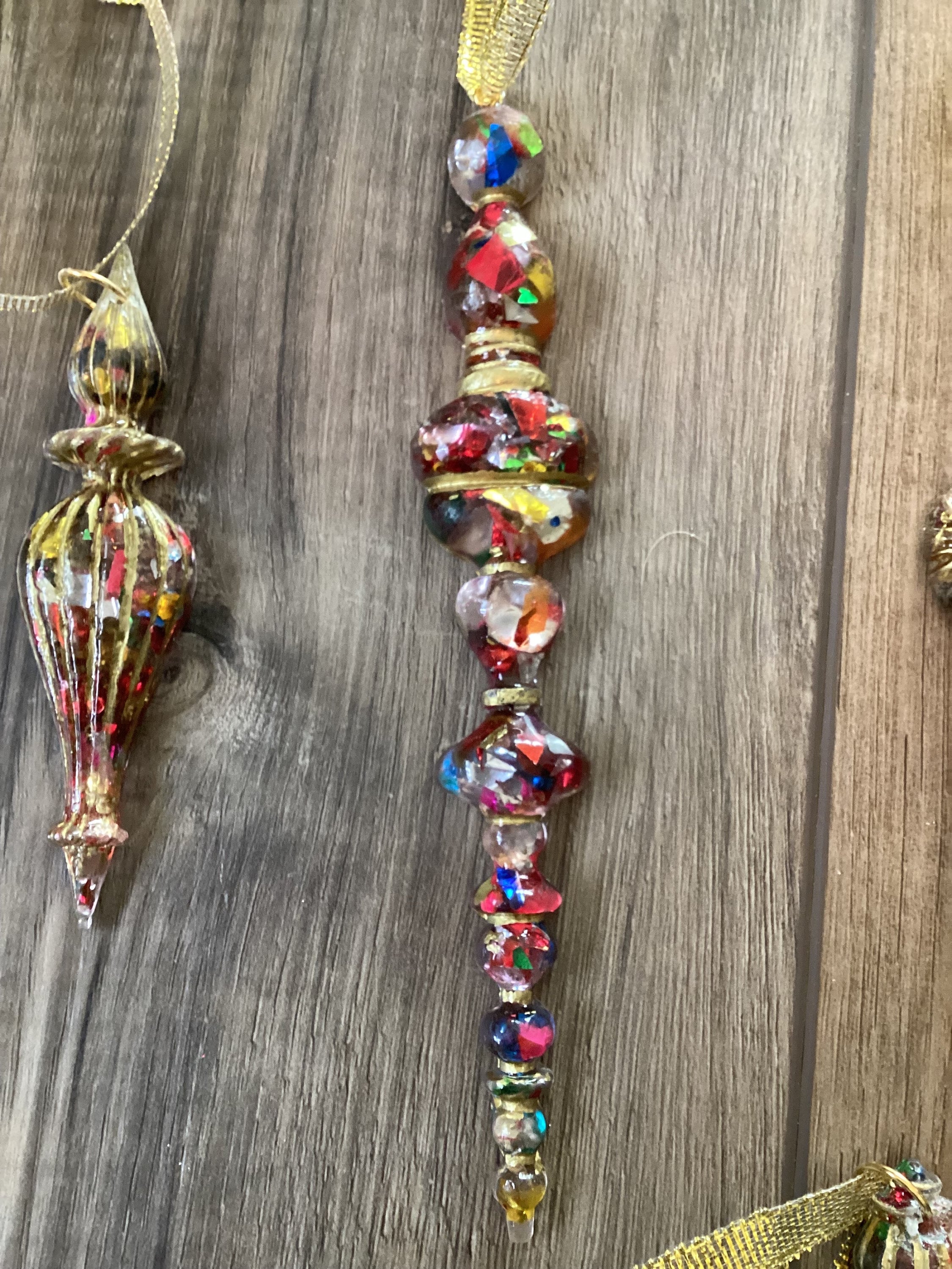 Handmade Victorian Style Christmas Tree Ornaments in Multi Colored ...