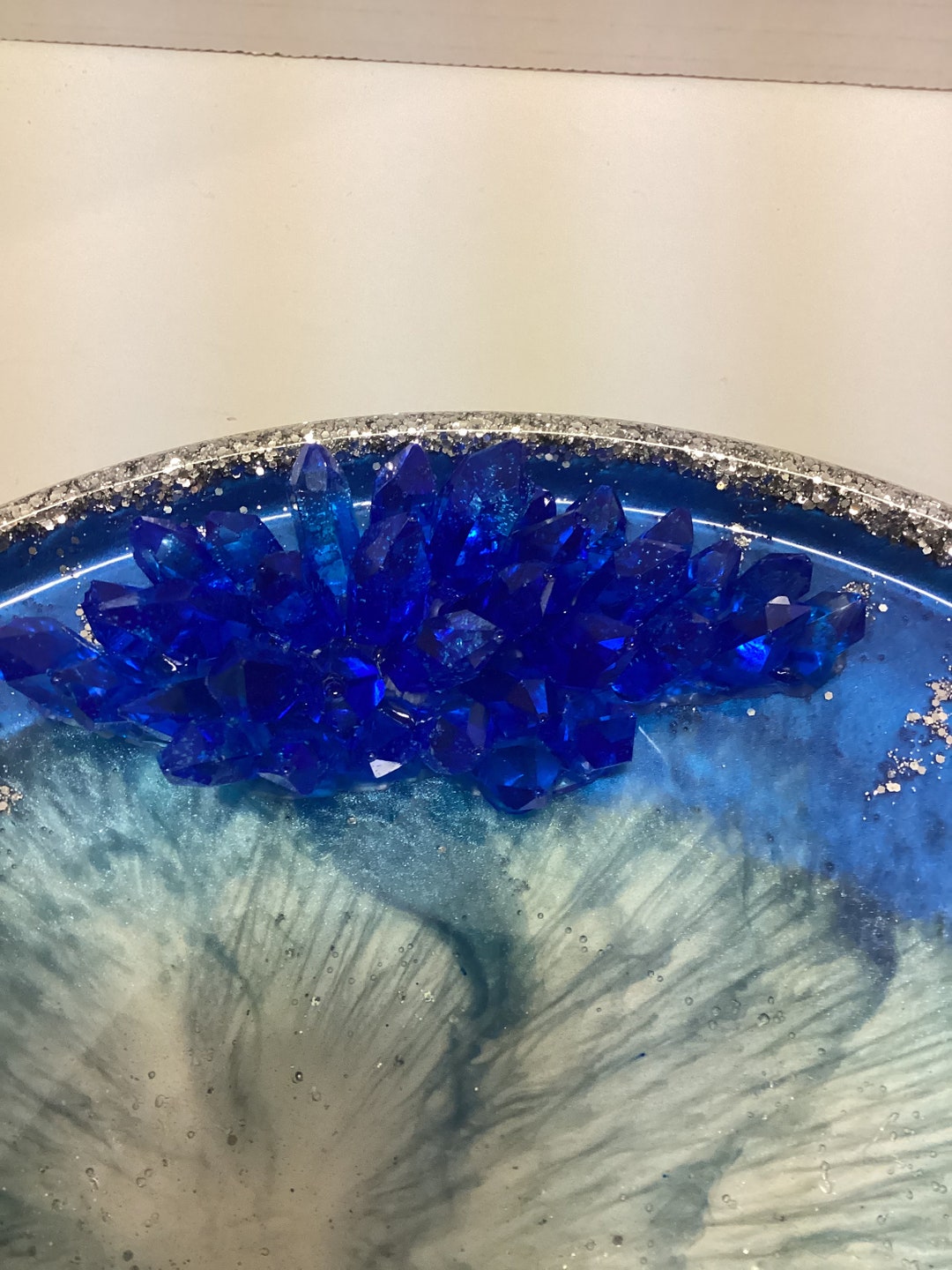 Crystal Cluster in Deep Blue - Etsy