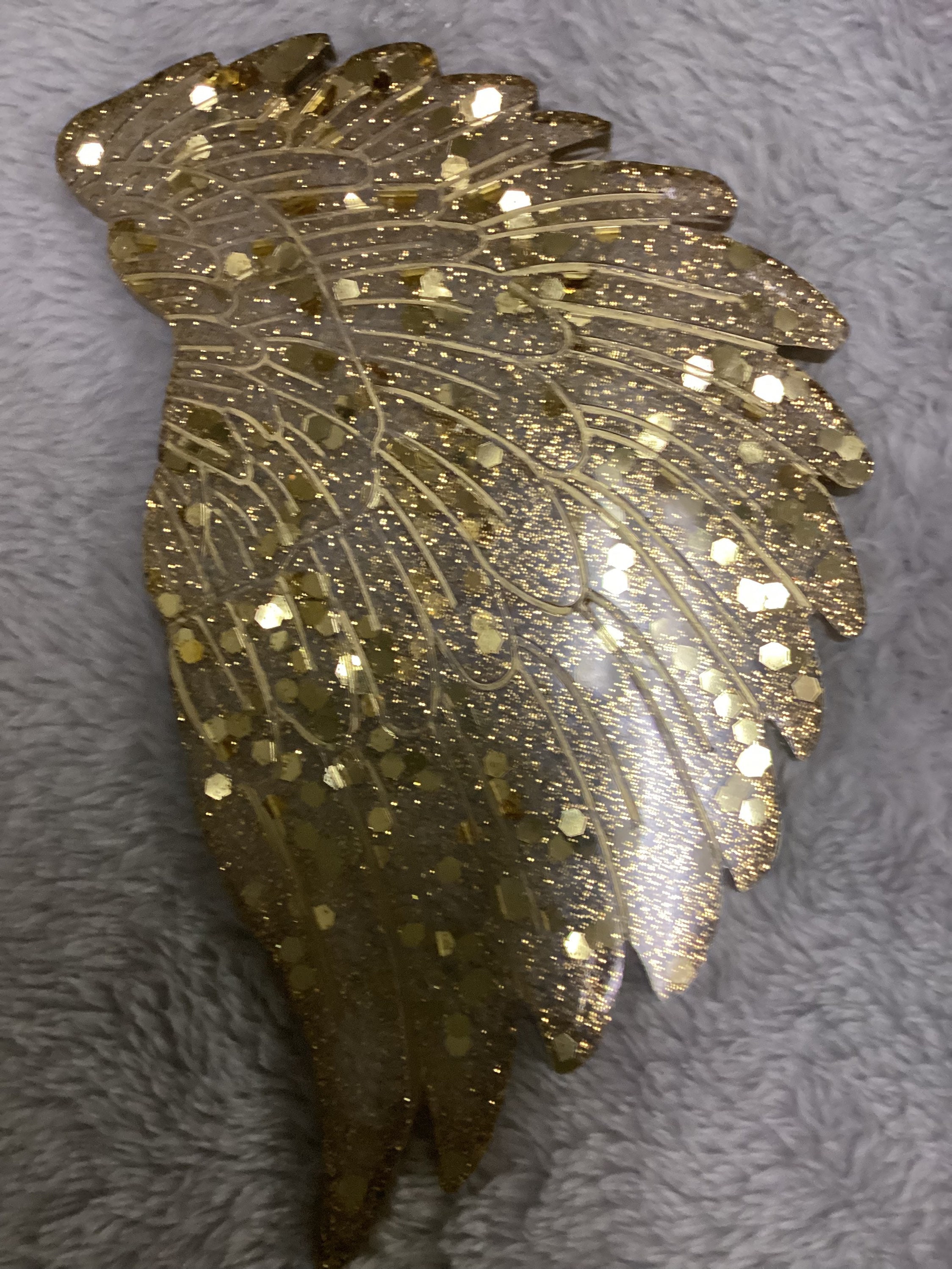 Epoxy Angel Wings Coasters in Clear With Chunky Gold Glitter - Etsy