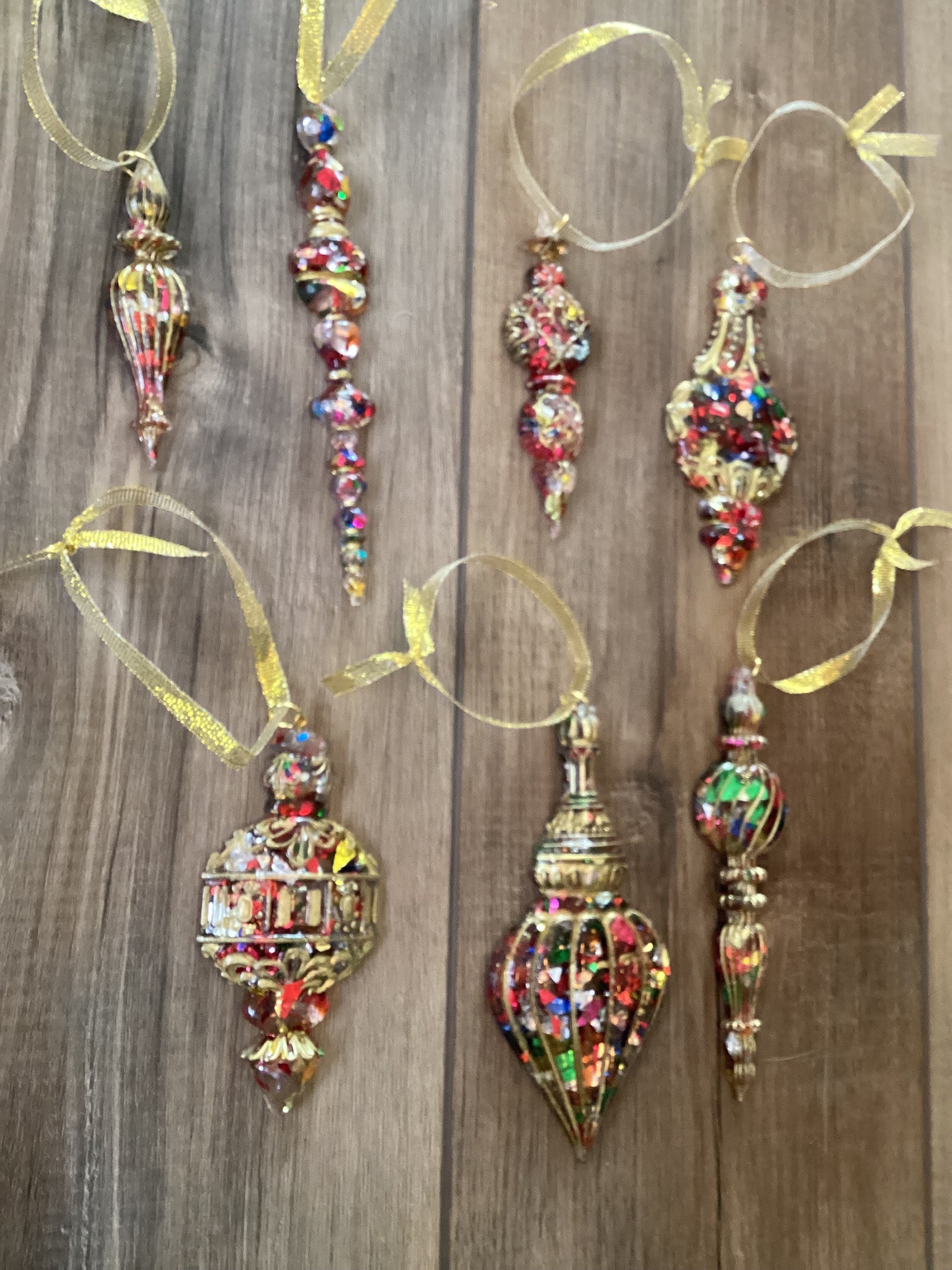 Handmade Victorian Style Christmas Tree Ornaments in Multi Colored ...