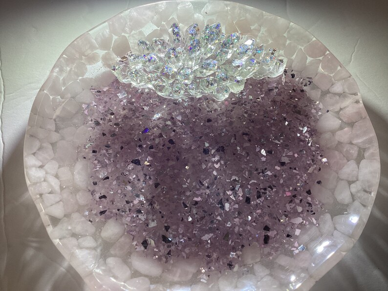 Crystal Cluster in Clear With Silver Holographic Glitter - Etsy