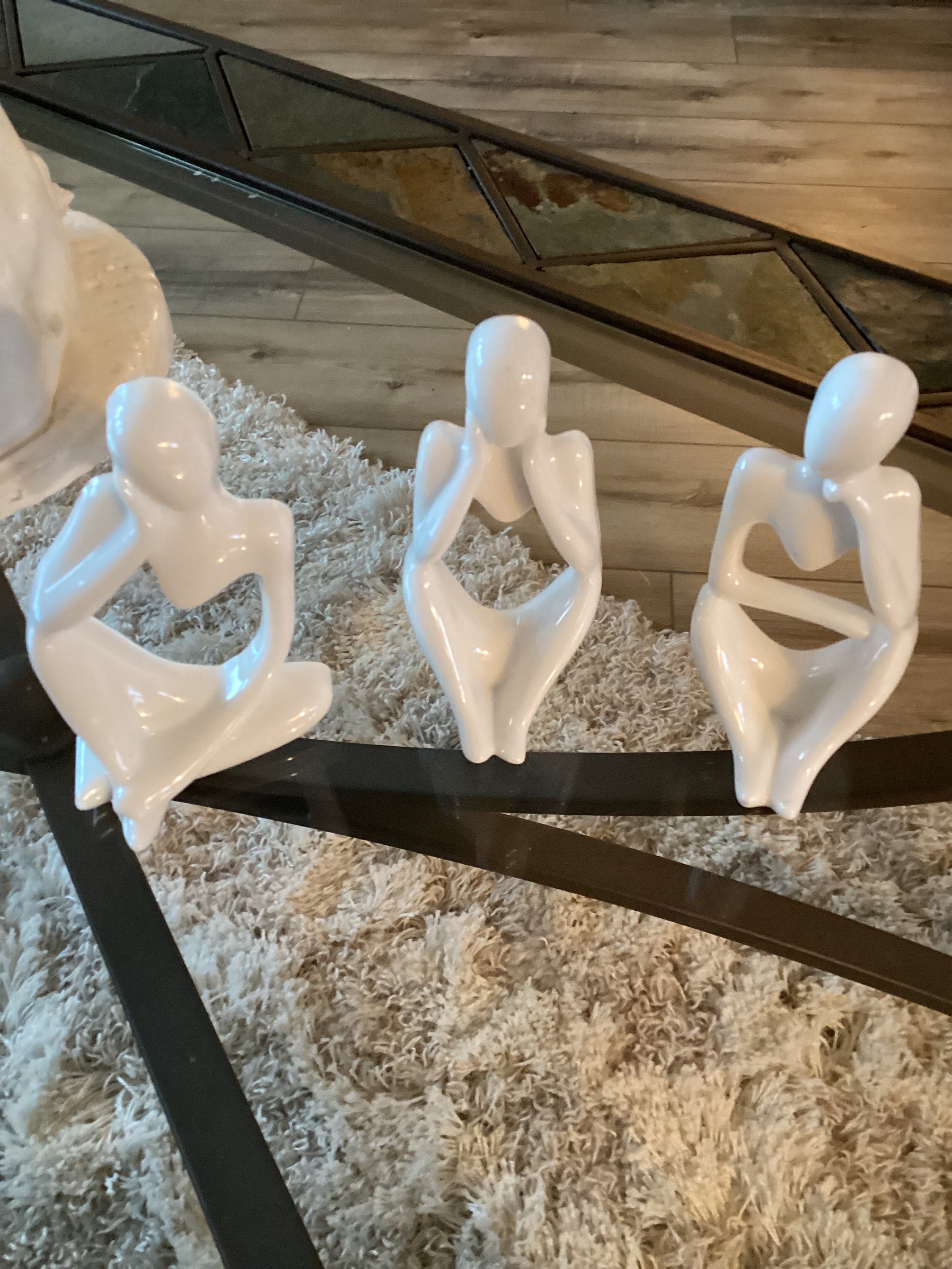 Pure White Thinking Men Statues for Home Decor - Etsy