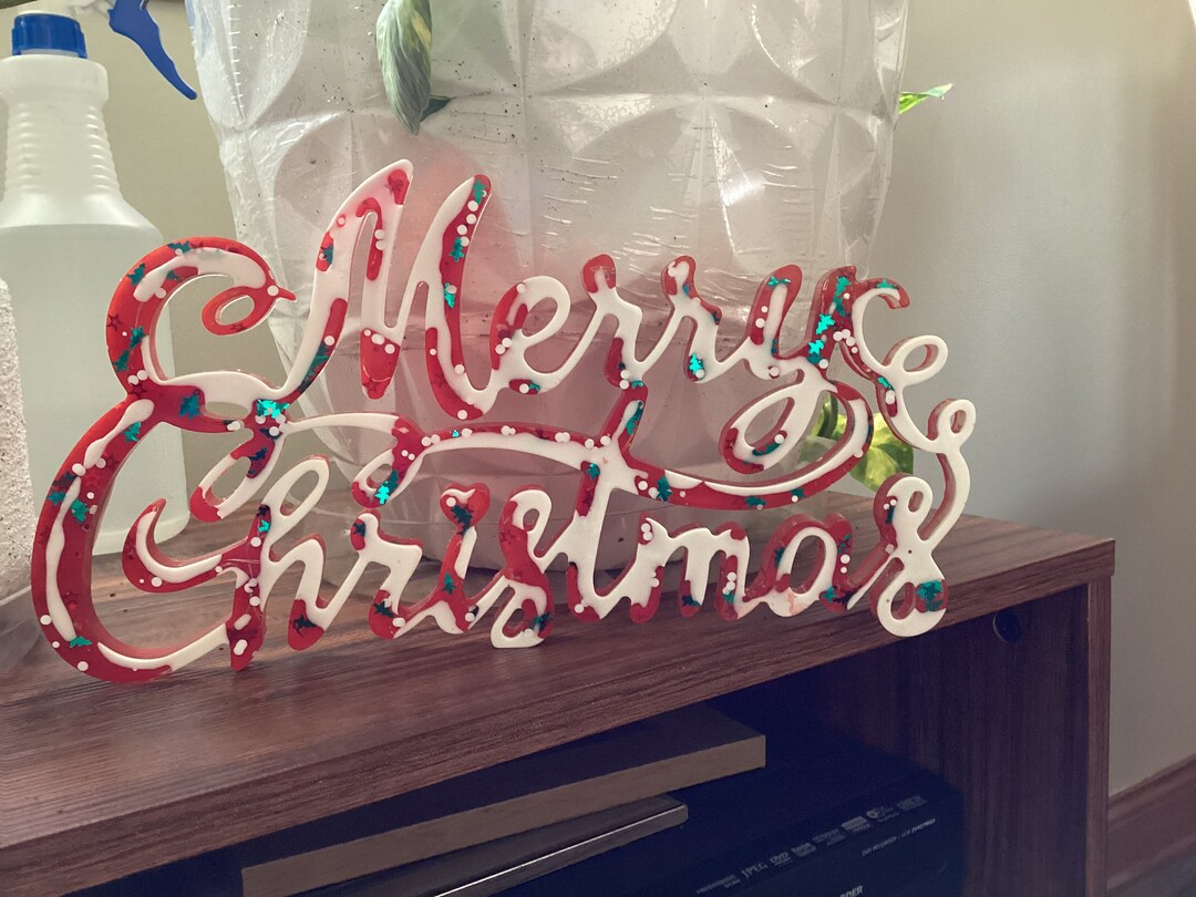 Merry Christmas Light up Decoration - Etsy