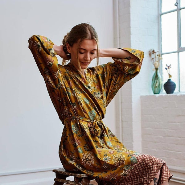 Silk Robe - Etsy
