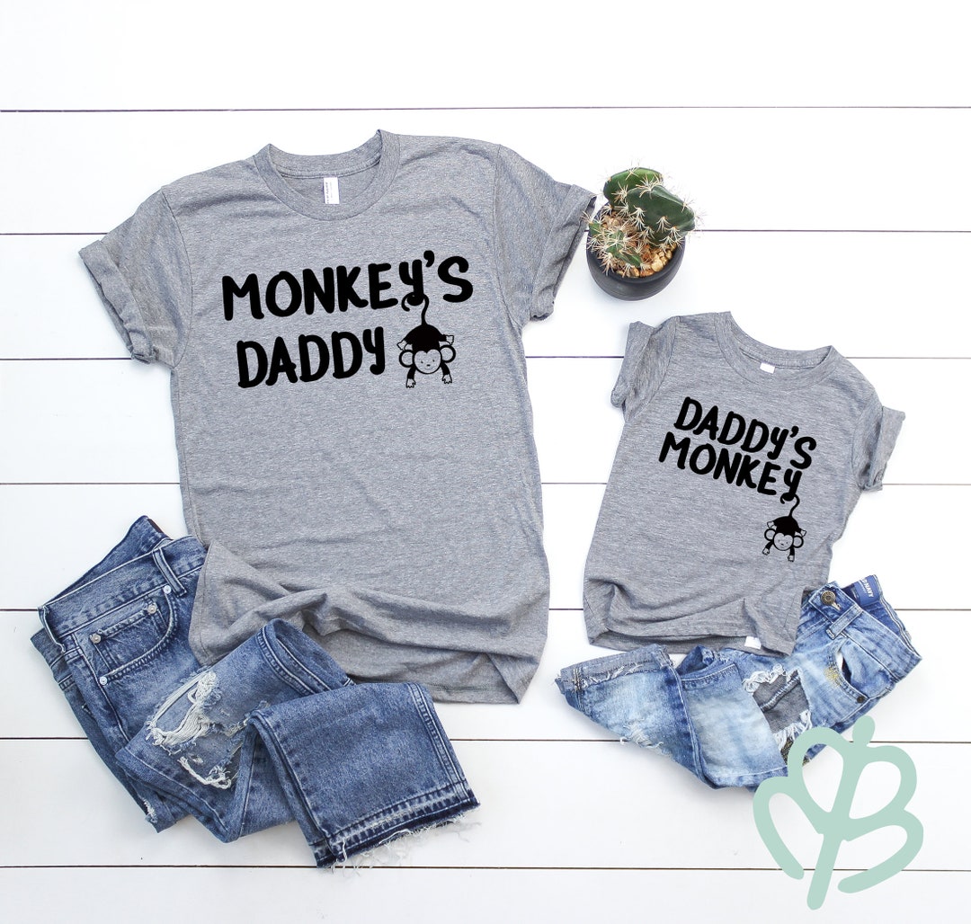 Monkey's Daddy Monkey Shirt Matching Family Shirt Father's Day Gift ...