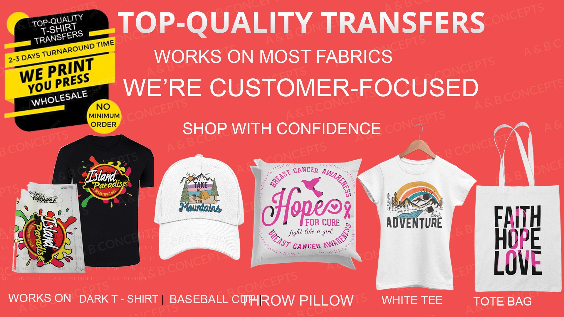 DTF Transfer 24x500 DTF Transfer Film Custom Full Color Dtf Prints for ...