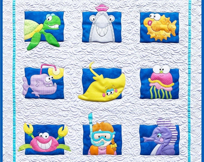 Ocean Quilt Pattern & Fabric Kit - Etsy