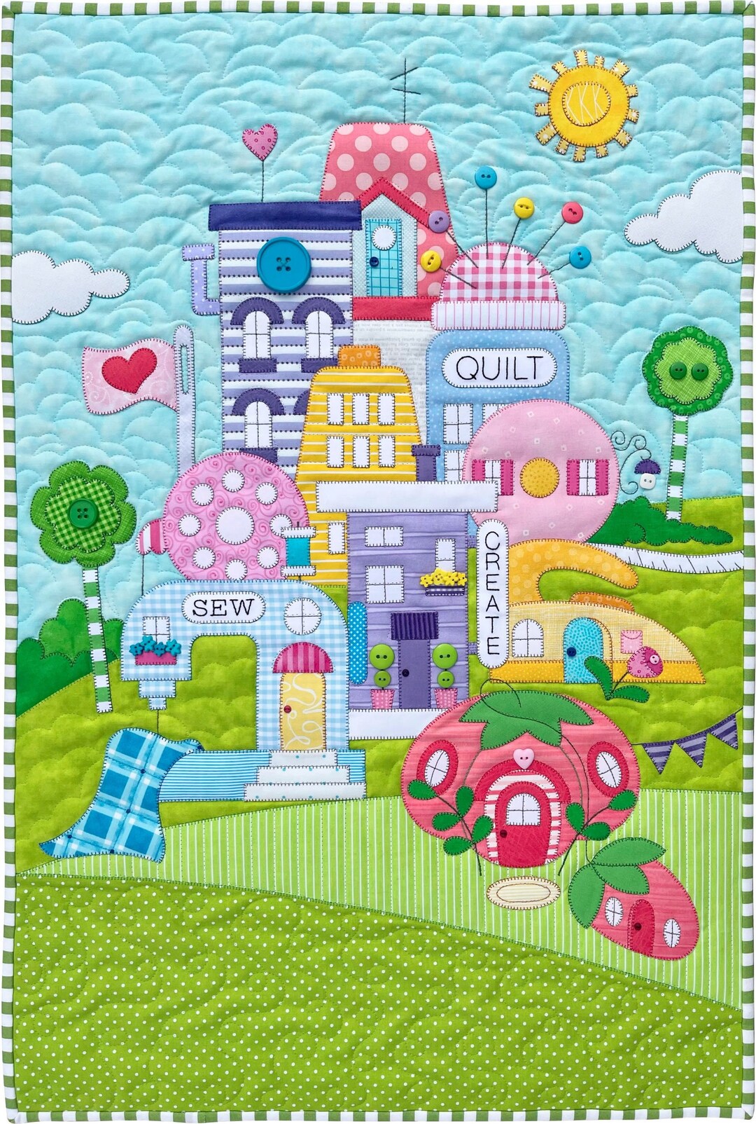 Quilt Town Wallhanging Pattern - Etsy Australia