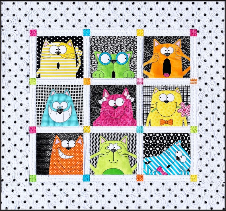 Cats Quilt Pattern - Etsy