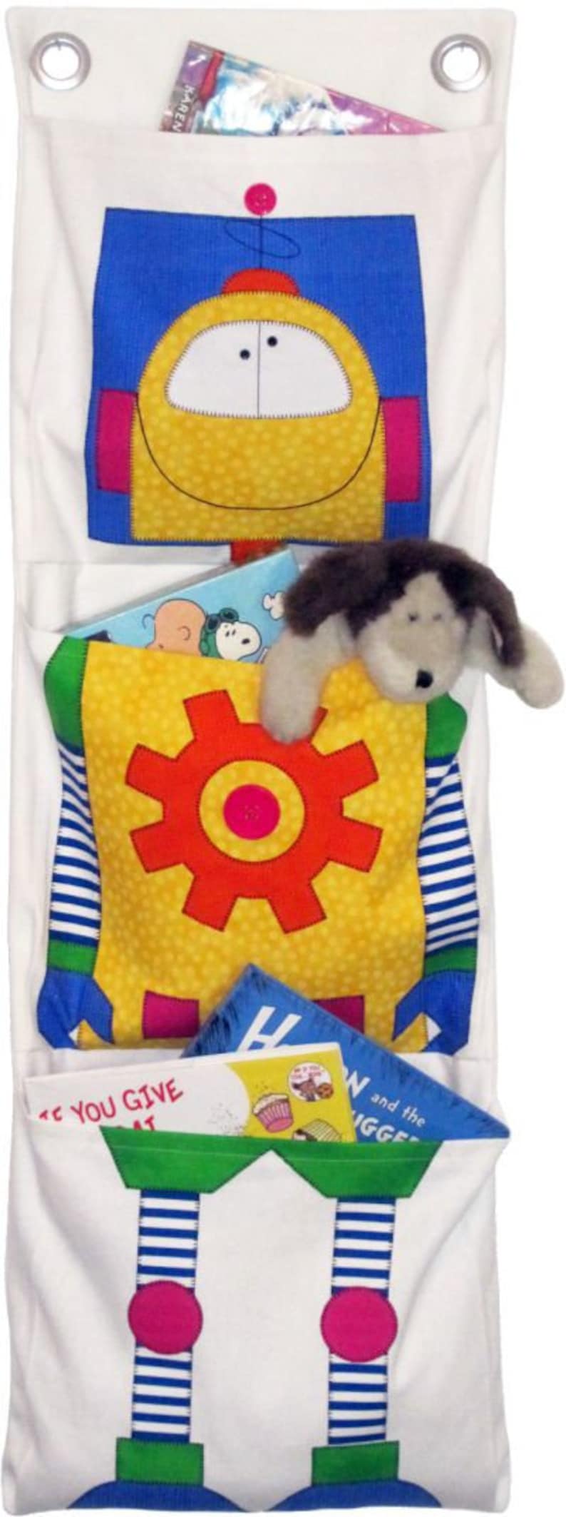 Robots Quilt & Pocket Organizer Download Pattern - Etsy