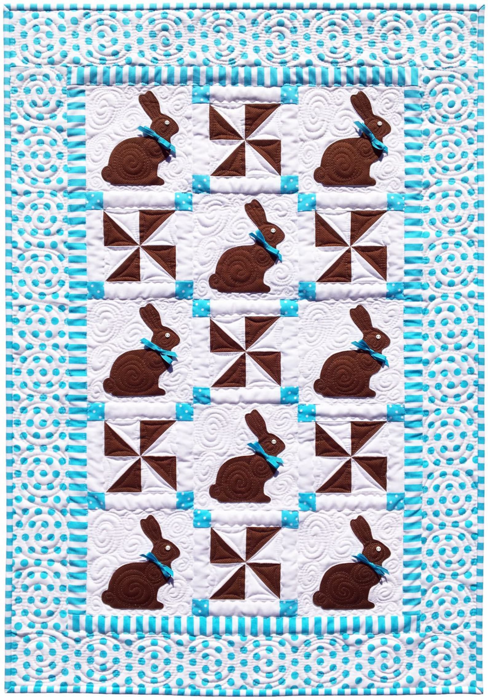 Chocolate Bunnies Quilt Pattern | Etsy