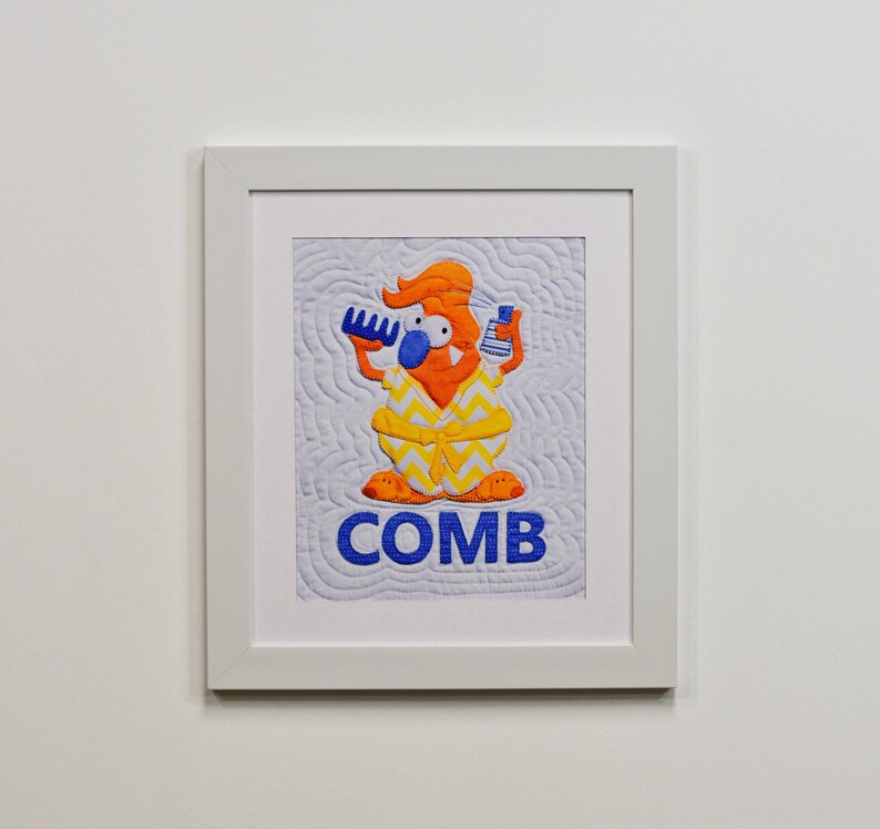 Monster Comb Print Monster Printable Kids Monster Bathroom - Etsy