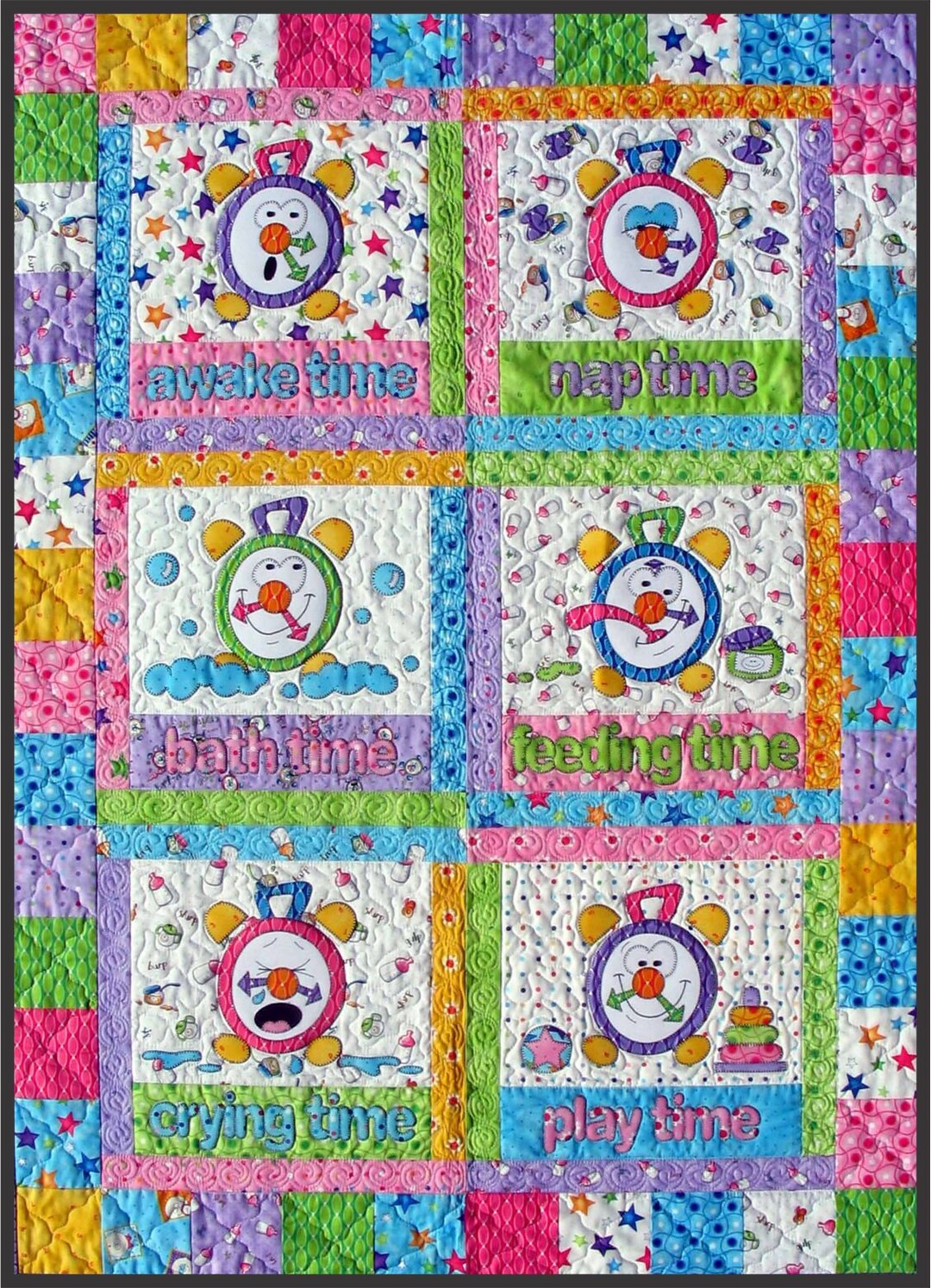 Tick Tock Clocks Quilt Pattern - Etsy