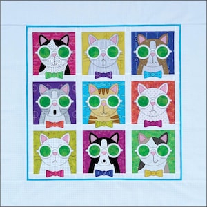 Cool Cats Fabric Kit & Pattern - Etsy