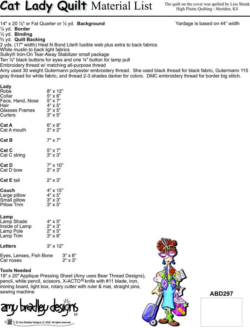 Cat Lady Quilt Pattern - Etsy