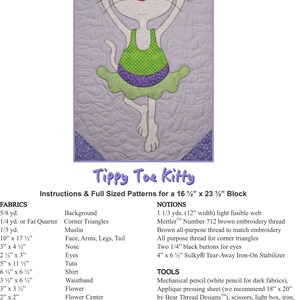 Tippy Toe Kitty Pattern - Etsy