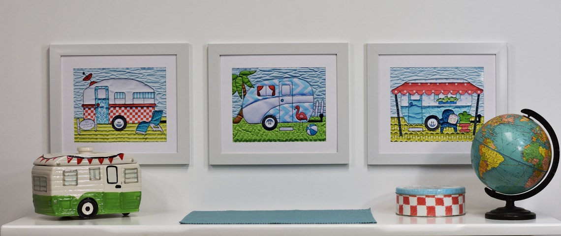 Camper Print Camping Print Camper Art Camping Art Gift for | Etsy