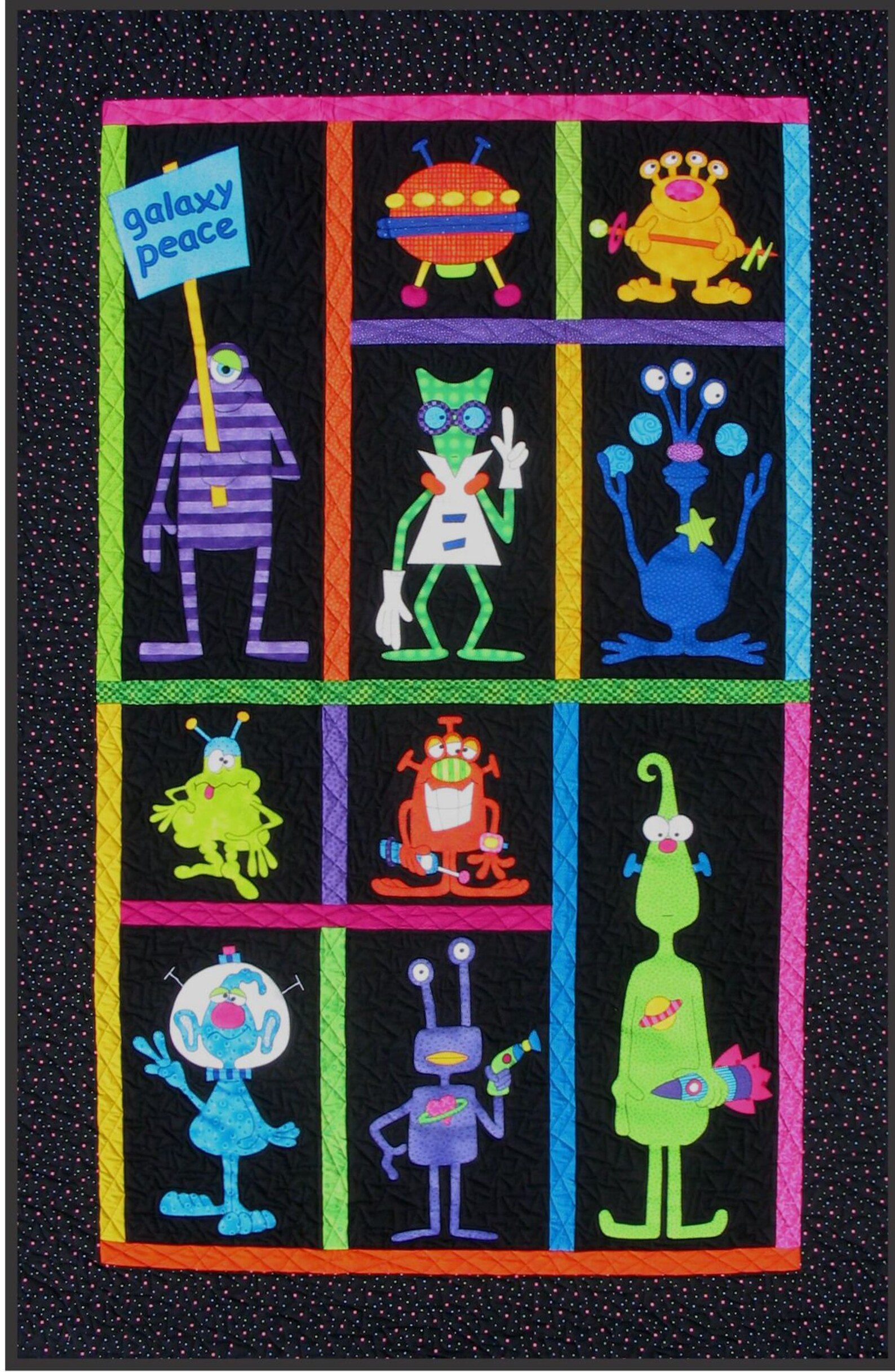 Spaceship Pattern Block 2 of Planetary Party Quilt - Etsy